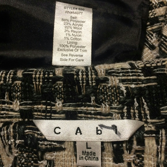 CAbi | Jackets & Coats | Cabi 63 Jacket Corporate Blazer Tweed Boucle ...